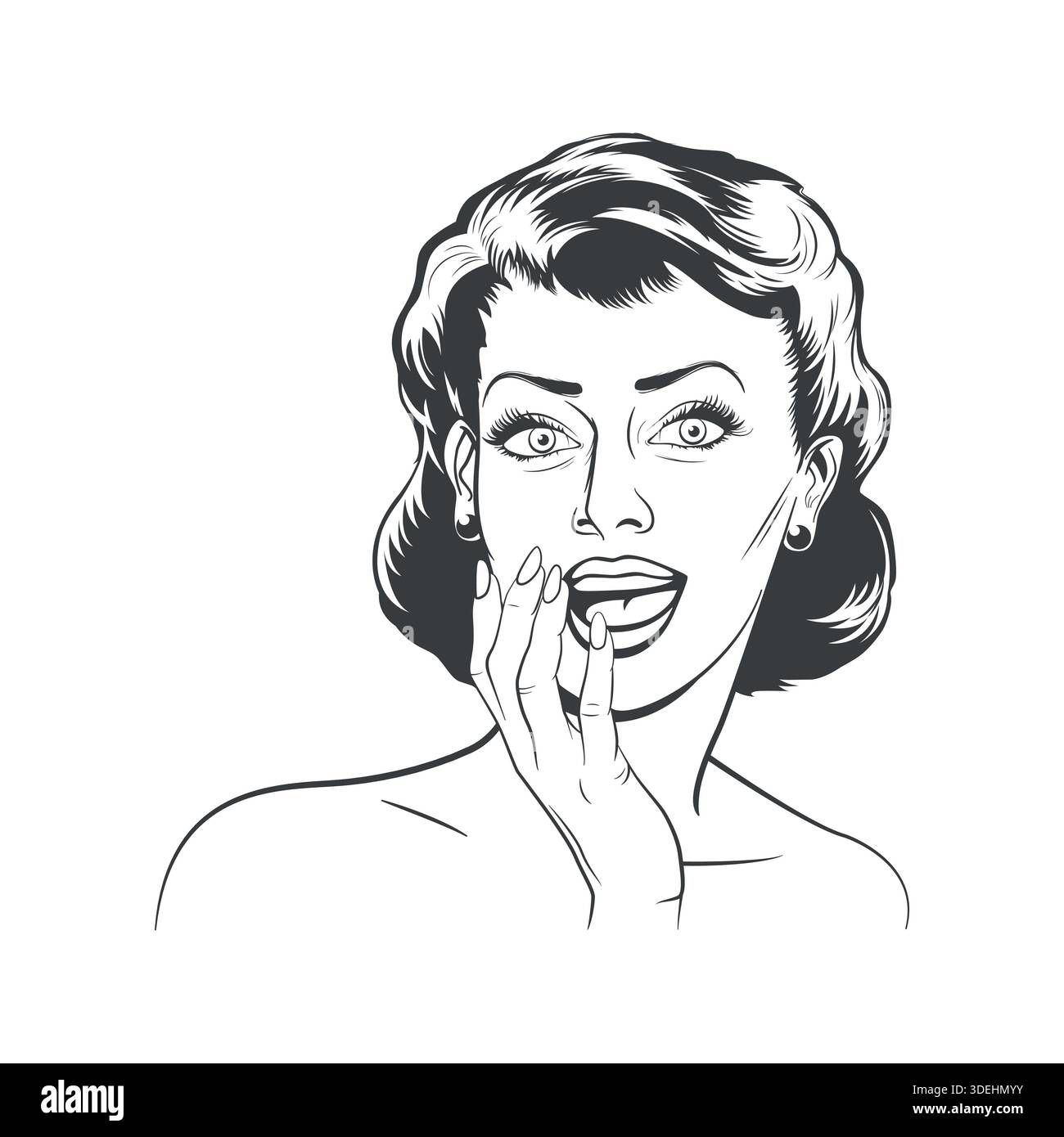 Retro pin up vintage Black and White Stock Photos & Images - Alamy