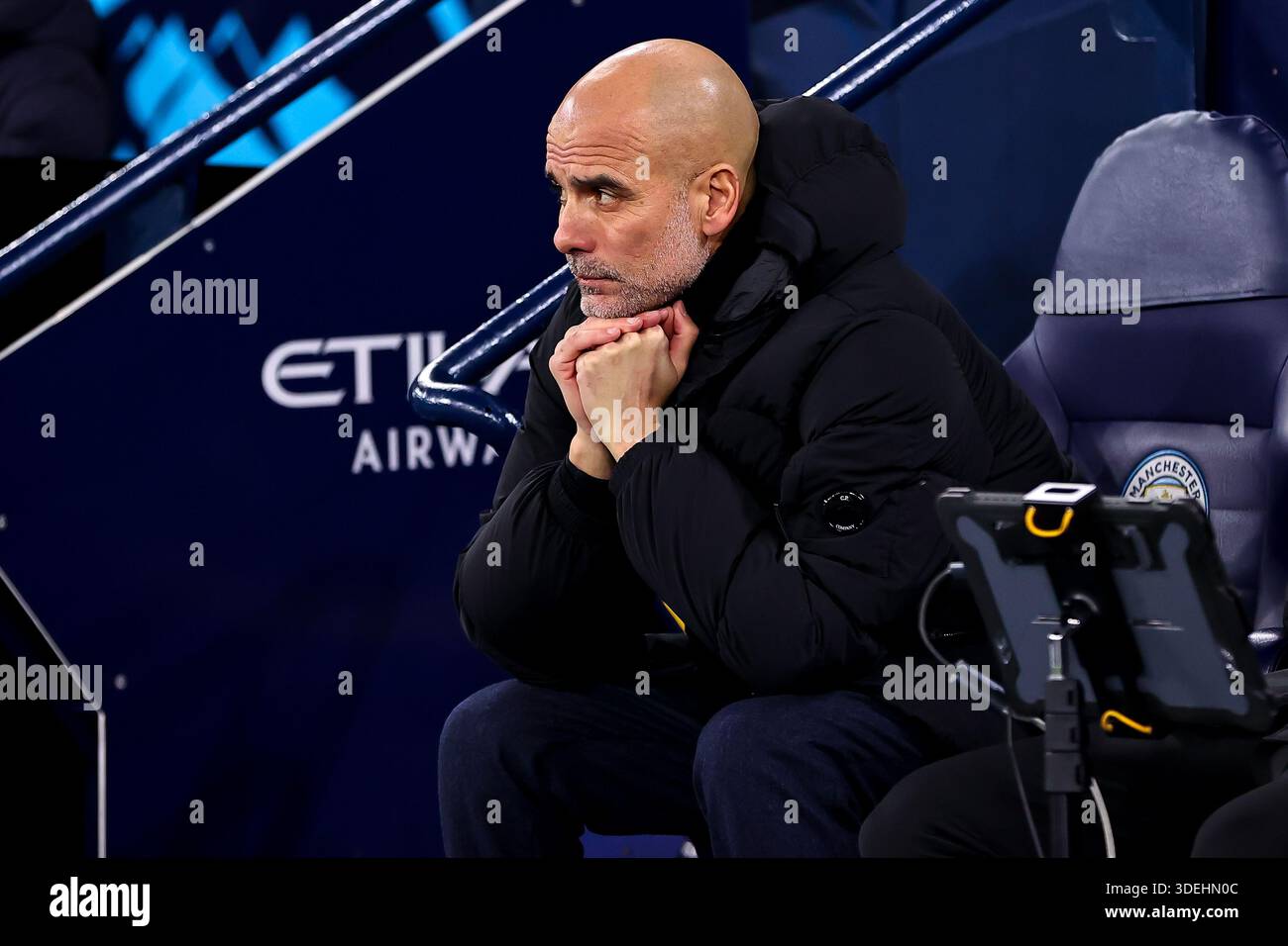 Manchester City manager Pep Guardiola before the Manchester City v ...