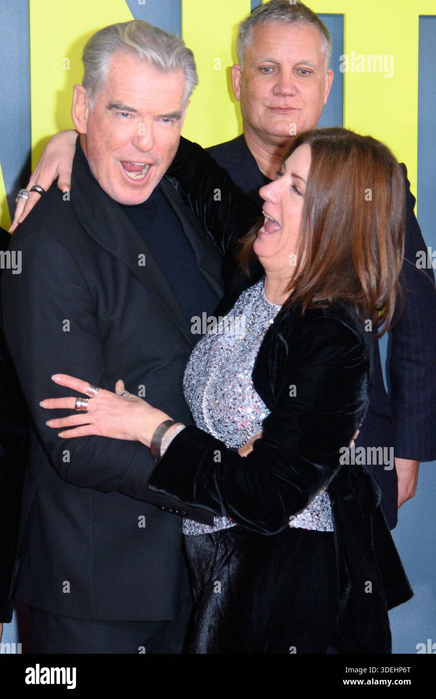 London, UK. 07 Jan, 2026. Pictured: Pierce Brosnan, Producer Stuart ...