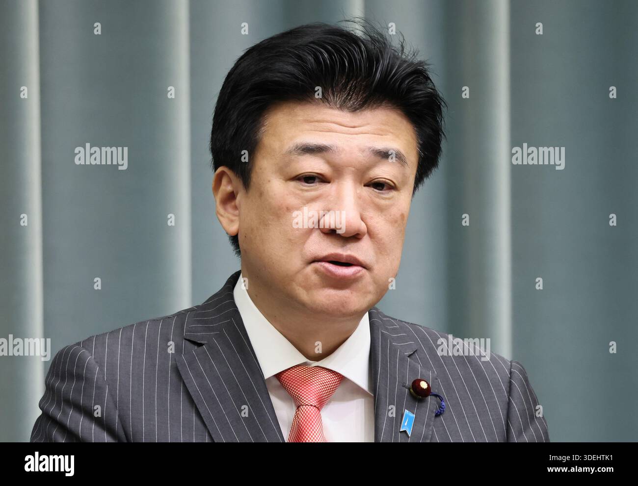 Japanese Chief Cabinet Secretary Minoru KIHARA attends a press ...