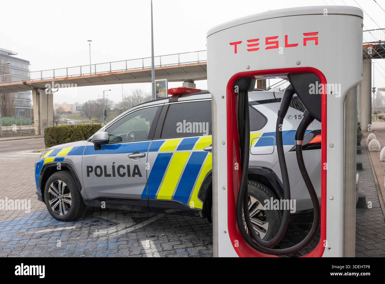 Police car slovakia hi-res stock photography and images - Alamy