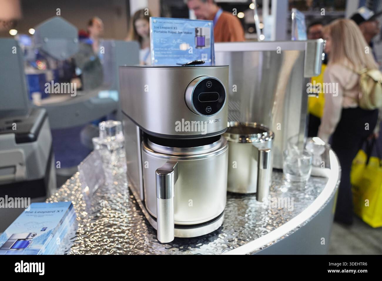 The Ice Leopard X1 ice maker sits on display at the Euhomy Technology ...