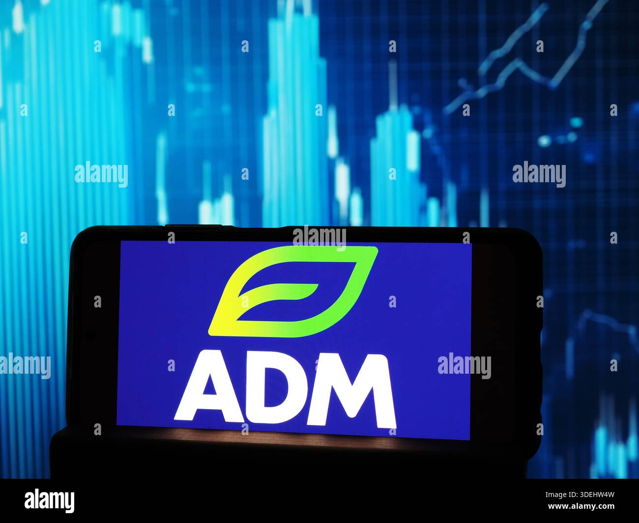 In this photo illustration, the Archer Daniels Midland Company (ADM ...