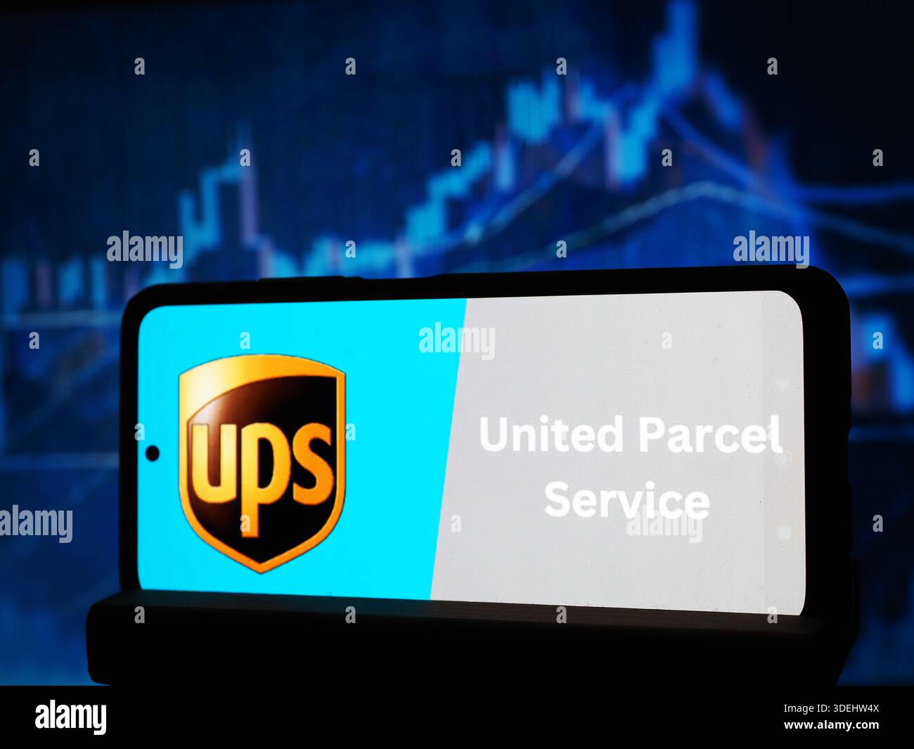 In this photo illustration, the United Parcel Service, Inc. (UPS) logo ...
