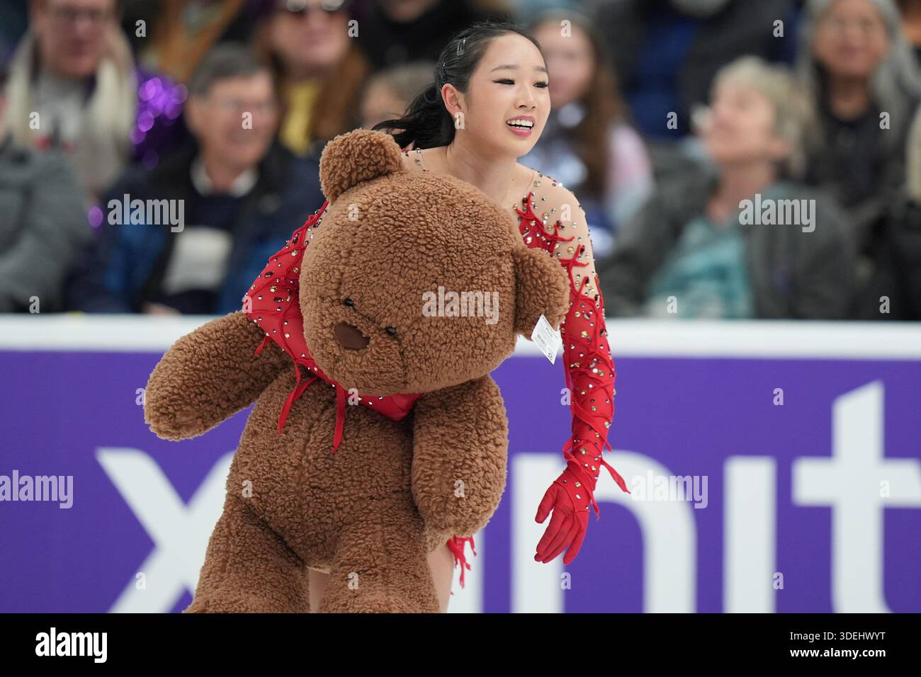 Josephine Lee competes during the women's short program at the U.S ...
