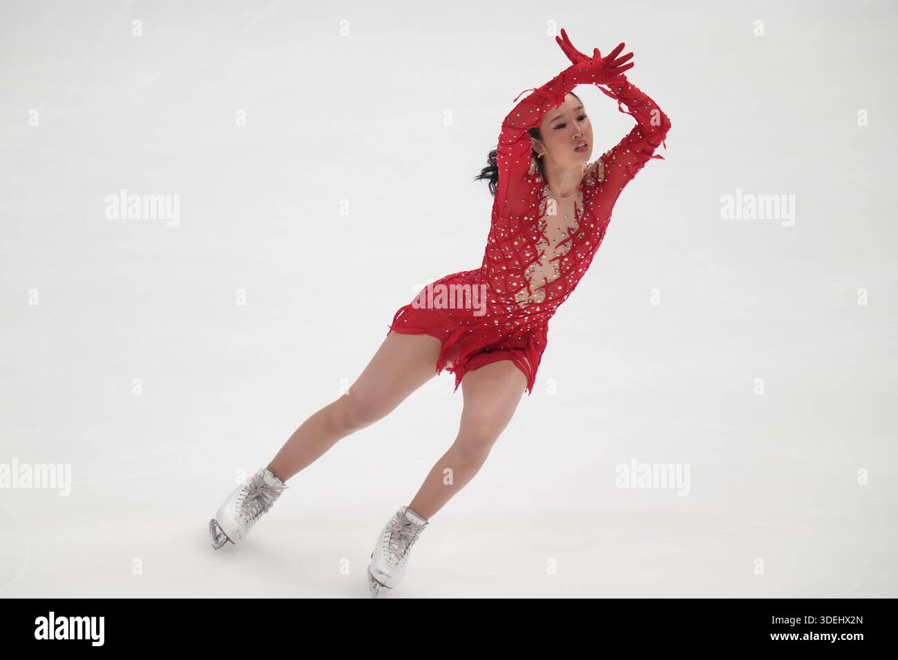 Josephine Lee competes during the women's short program at the U.S ...