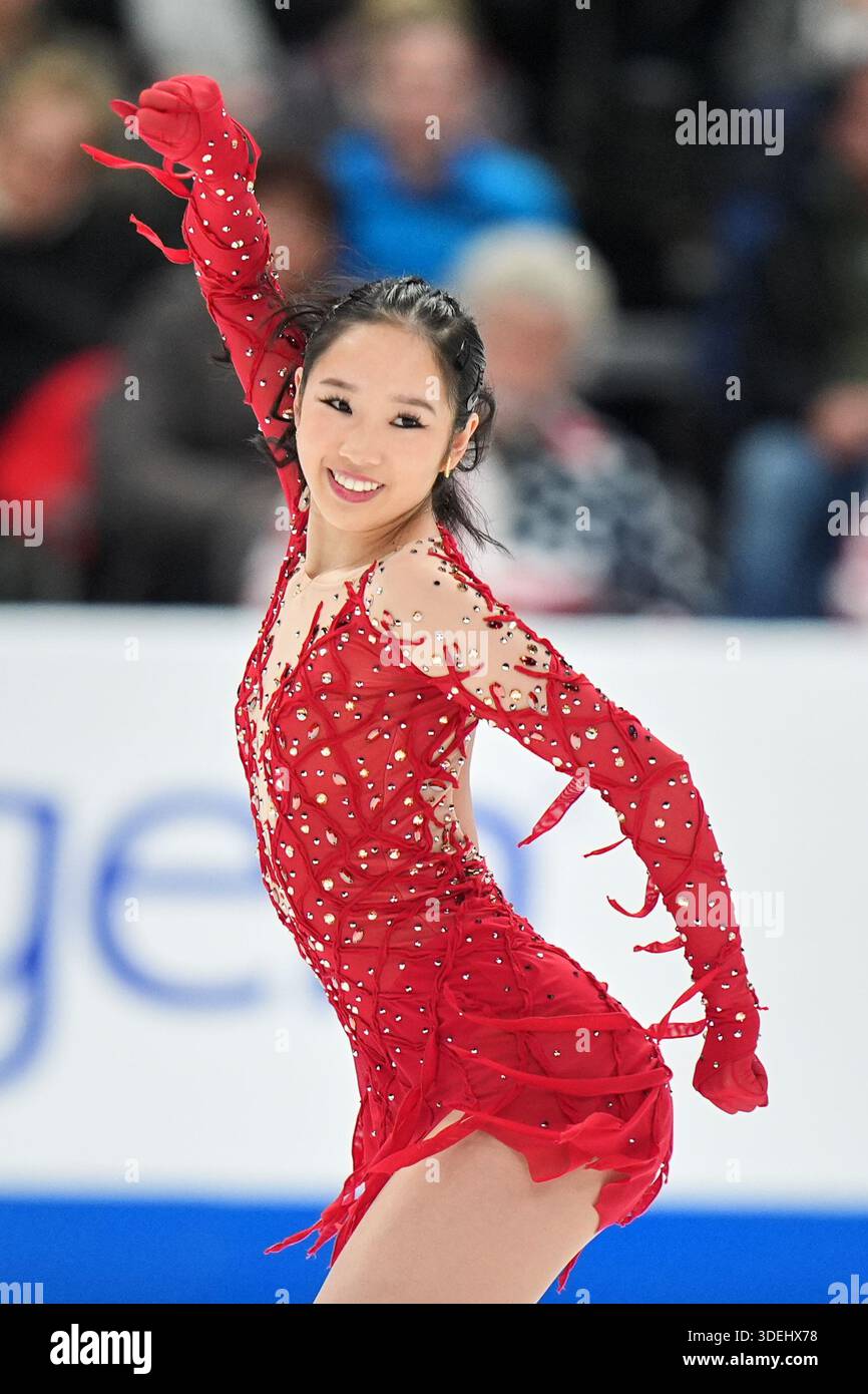 Josephine Lee competes during the women's short program at the U.S ...