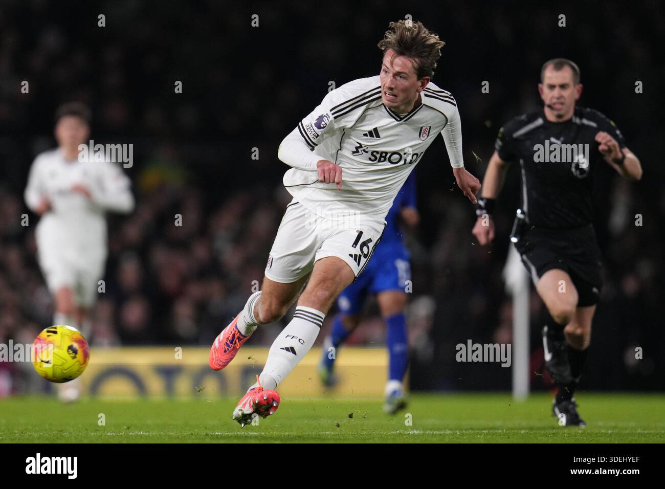Sander Berge of Fulham during the Premier League match Fulham vs Chelsea at Craven Cottage ...