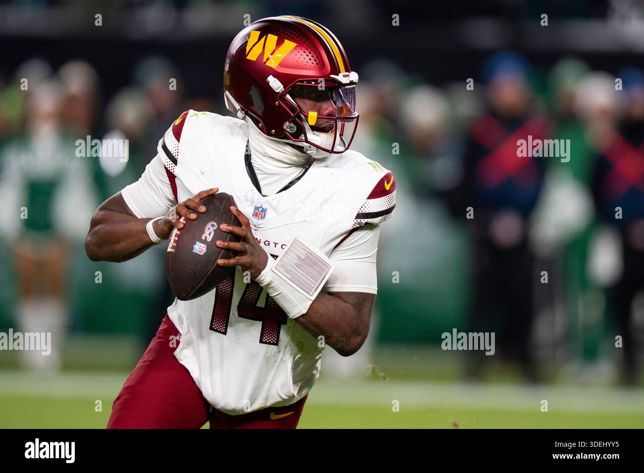 Washington Commanders quarterback Josh Johnson in action during an NFL ...