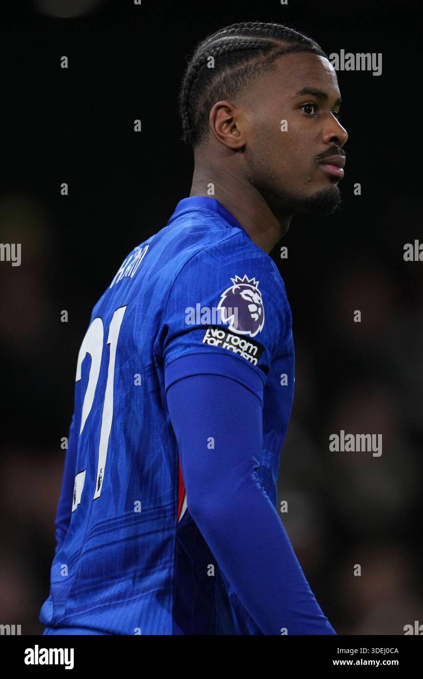 Jorrel Hato of Chelsea during the Premier League match Fulham vs ...