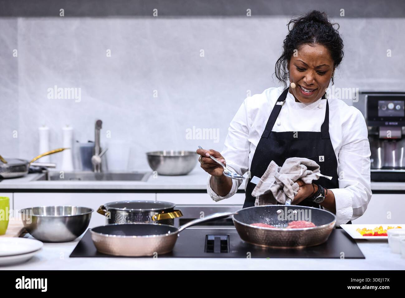 January 7, 2026: Celebrity Chef Nyesha Arrington prepares a meal at the ...