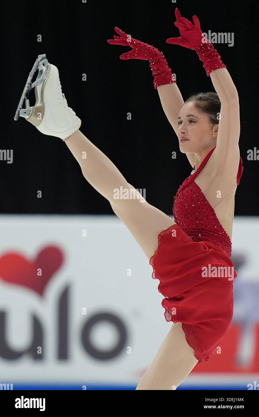 Isabeau Levito competes during the women's short program at the U.S ...