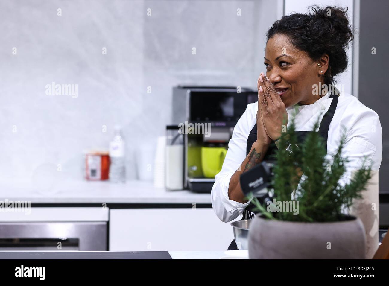 Las Vegas, NV, USA. 7th Jan, 2026. Celebrity Chef Nyesha Arrington in ...