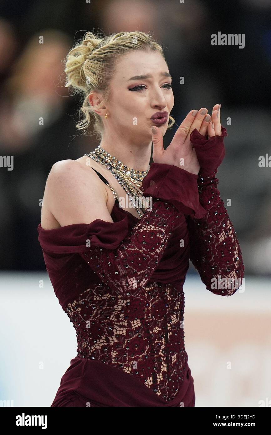 Amber Glenn competes during the women's short program at the U.S ...