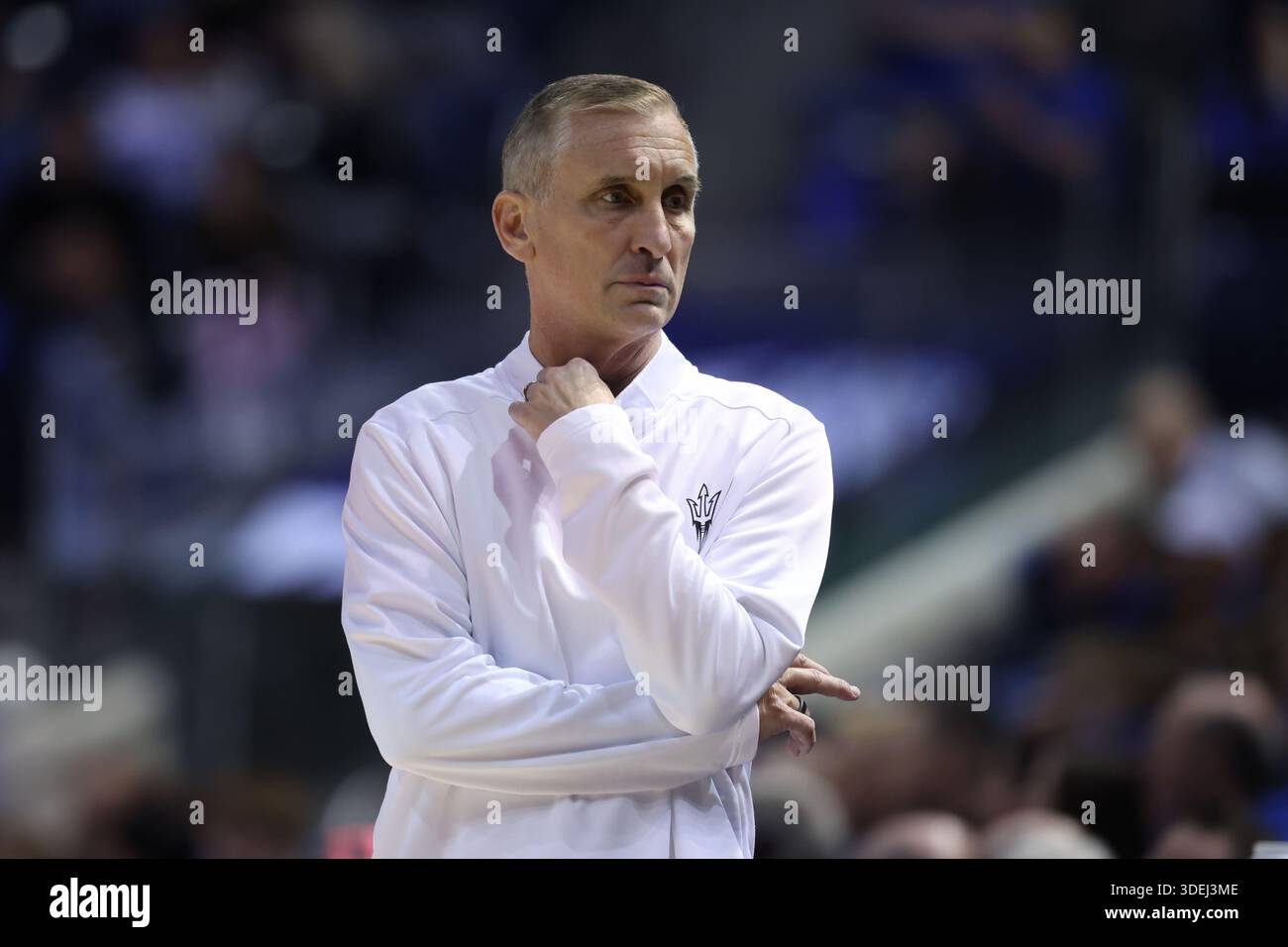 Arizona State head coach Bobby Hurley looks on during the second half ...