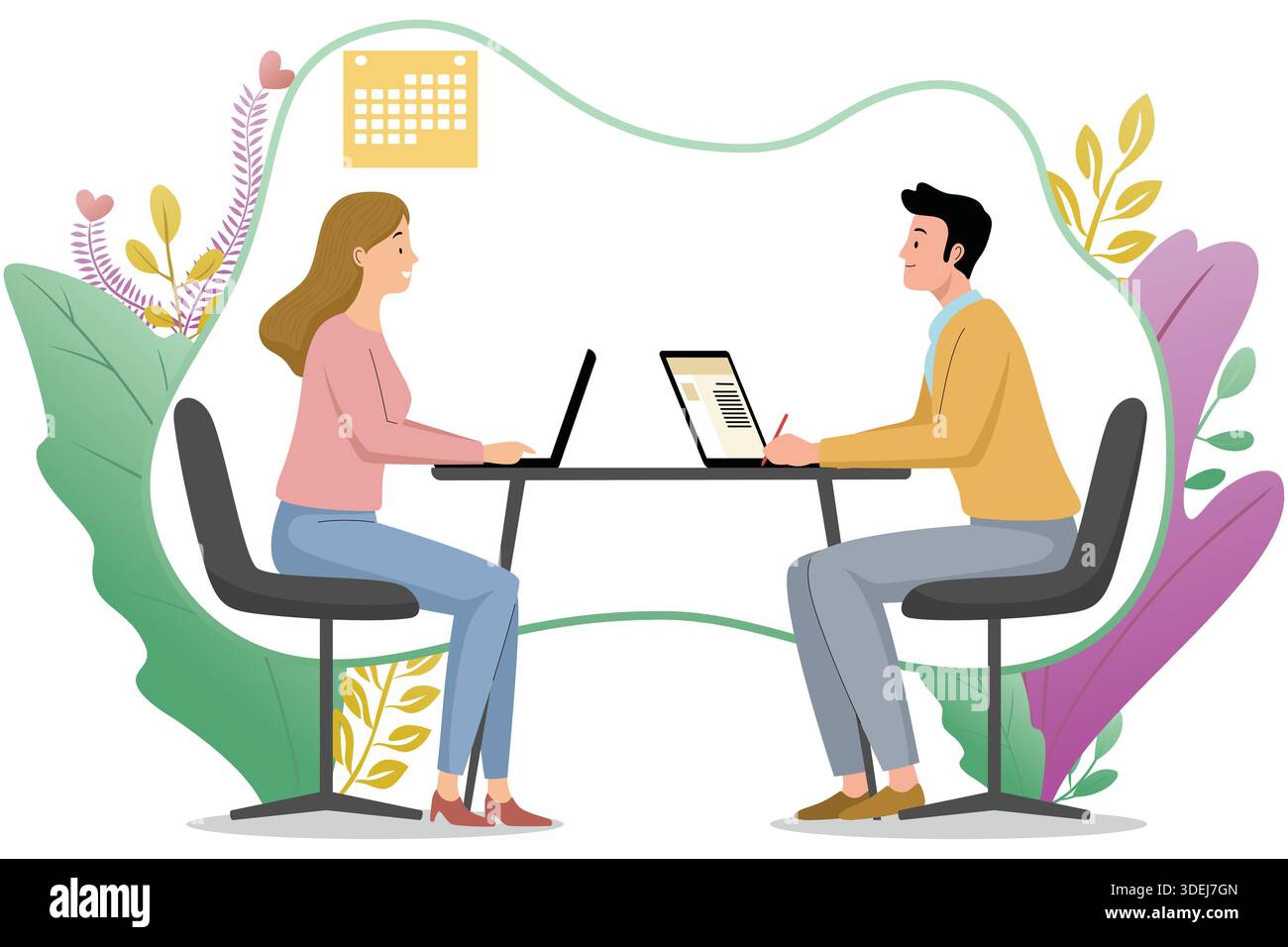 Man sitting table writing Stock Vector Images - Alamy