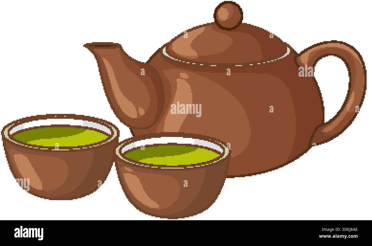 Healthy breakfast two cups Stock Vector Images - Alamy