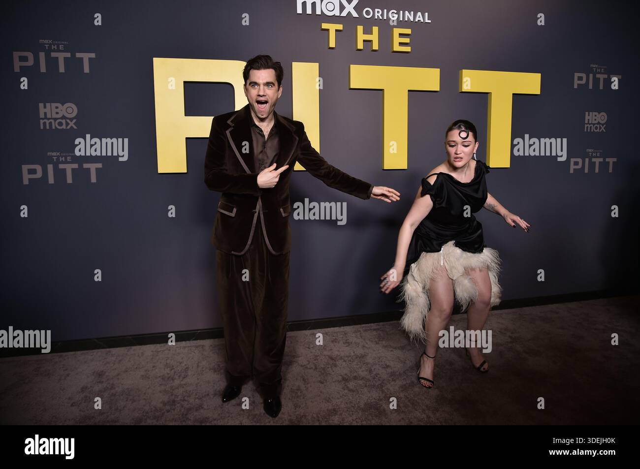 Patrick Ball, left, and Isa Briones arrive at the second season of "The ...