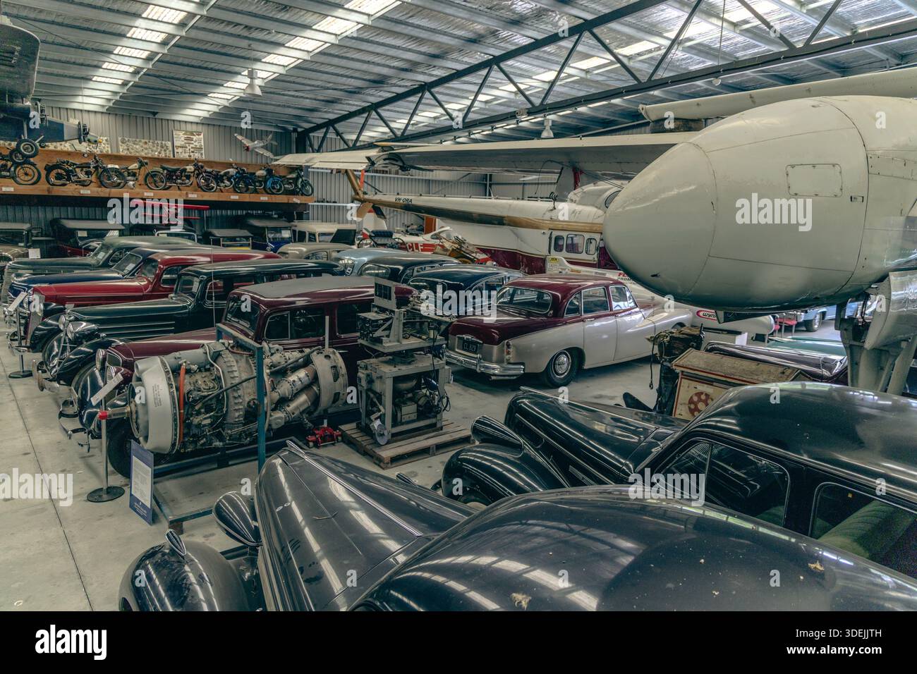 Opa Classic Cars Aircraft Engines Museum Hangar Stock Photo - Alamy