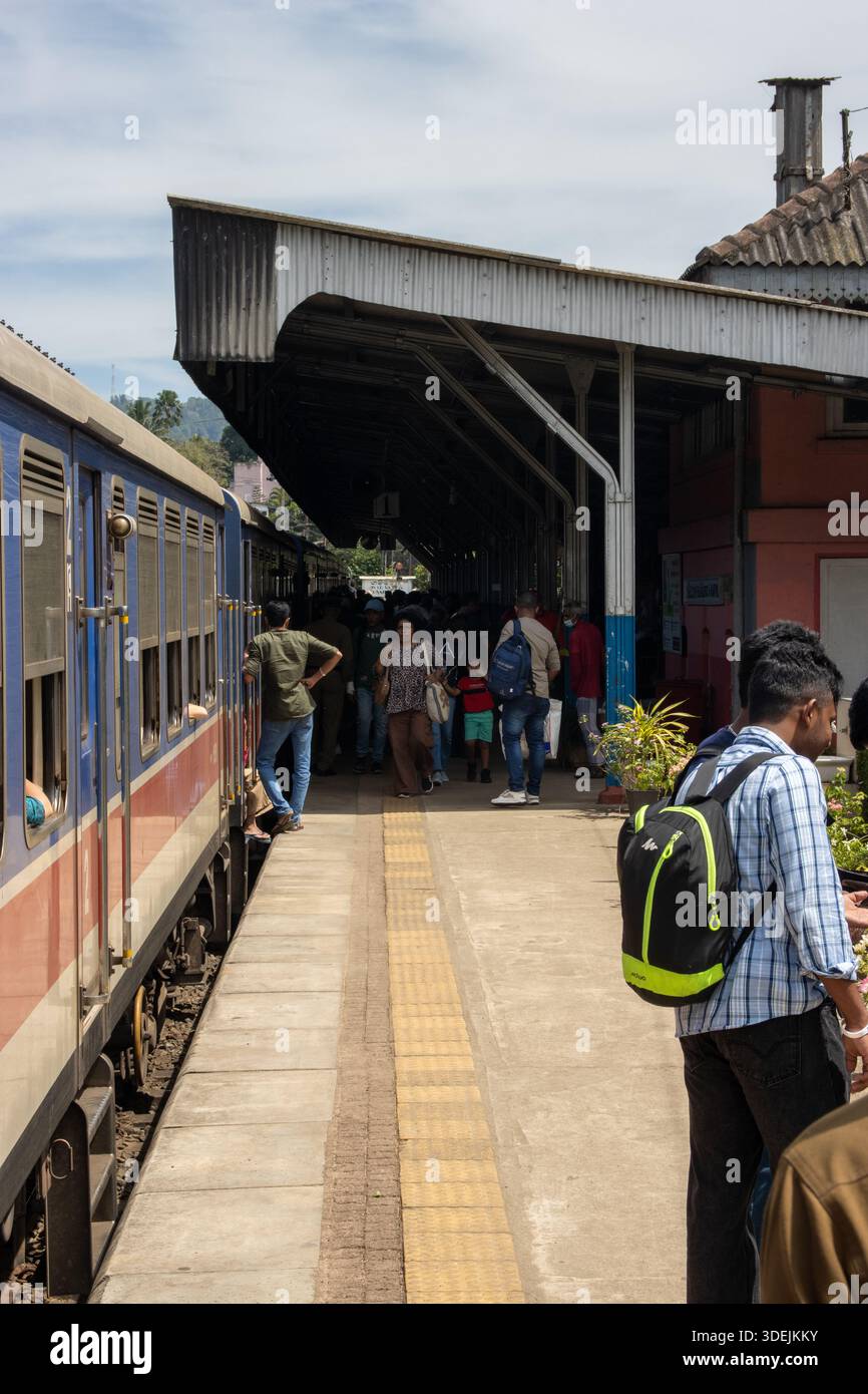 ULAPANE, CENTRAL PROVINCE, SRI LANKA - FEBRUARY 3, 2025 Ulapane train ...