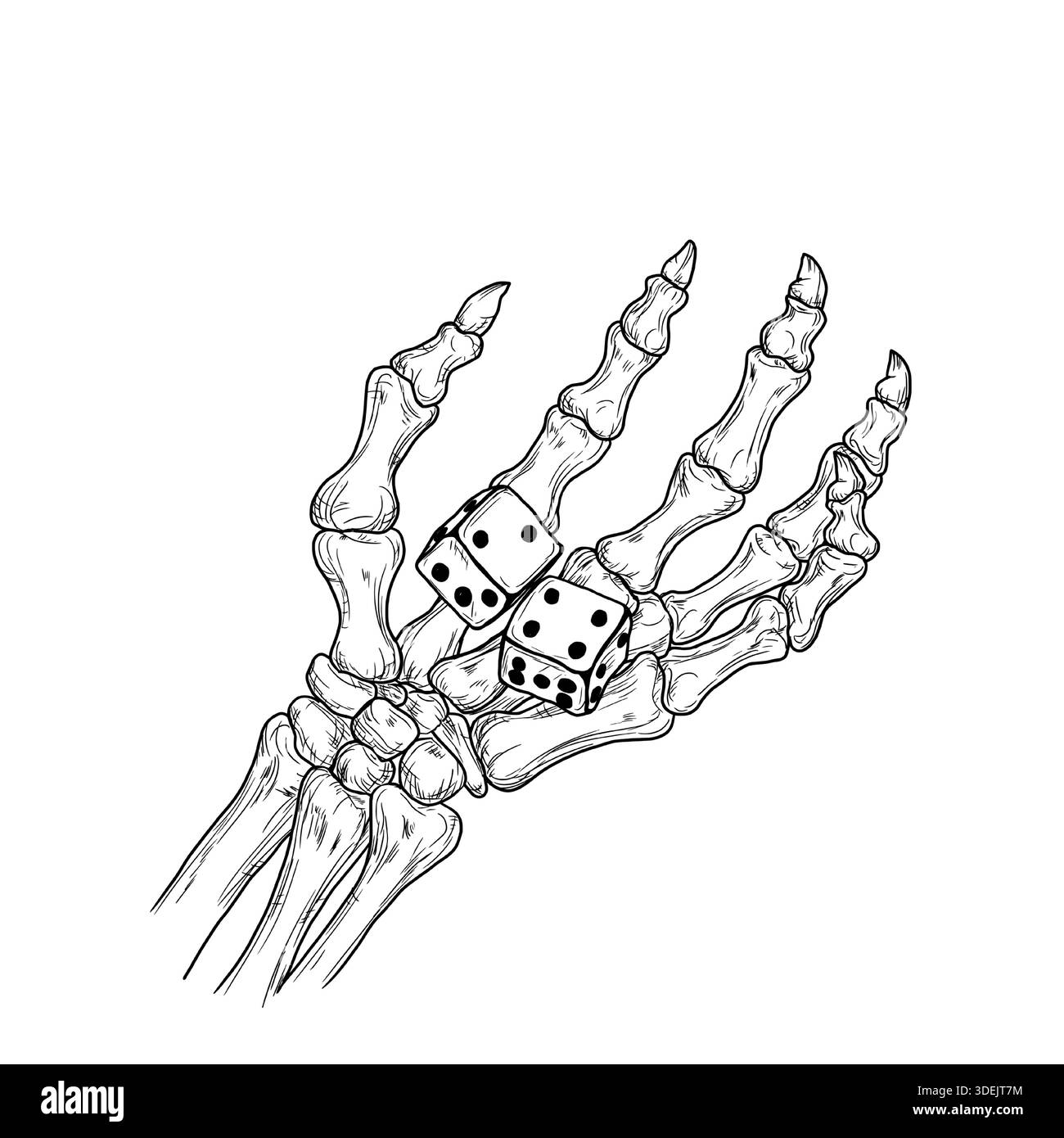 Skull wrist death hand Stock Vector Images - Alamy