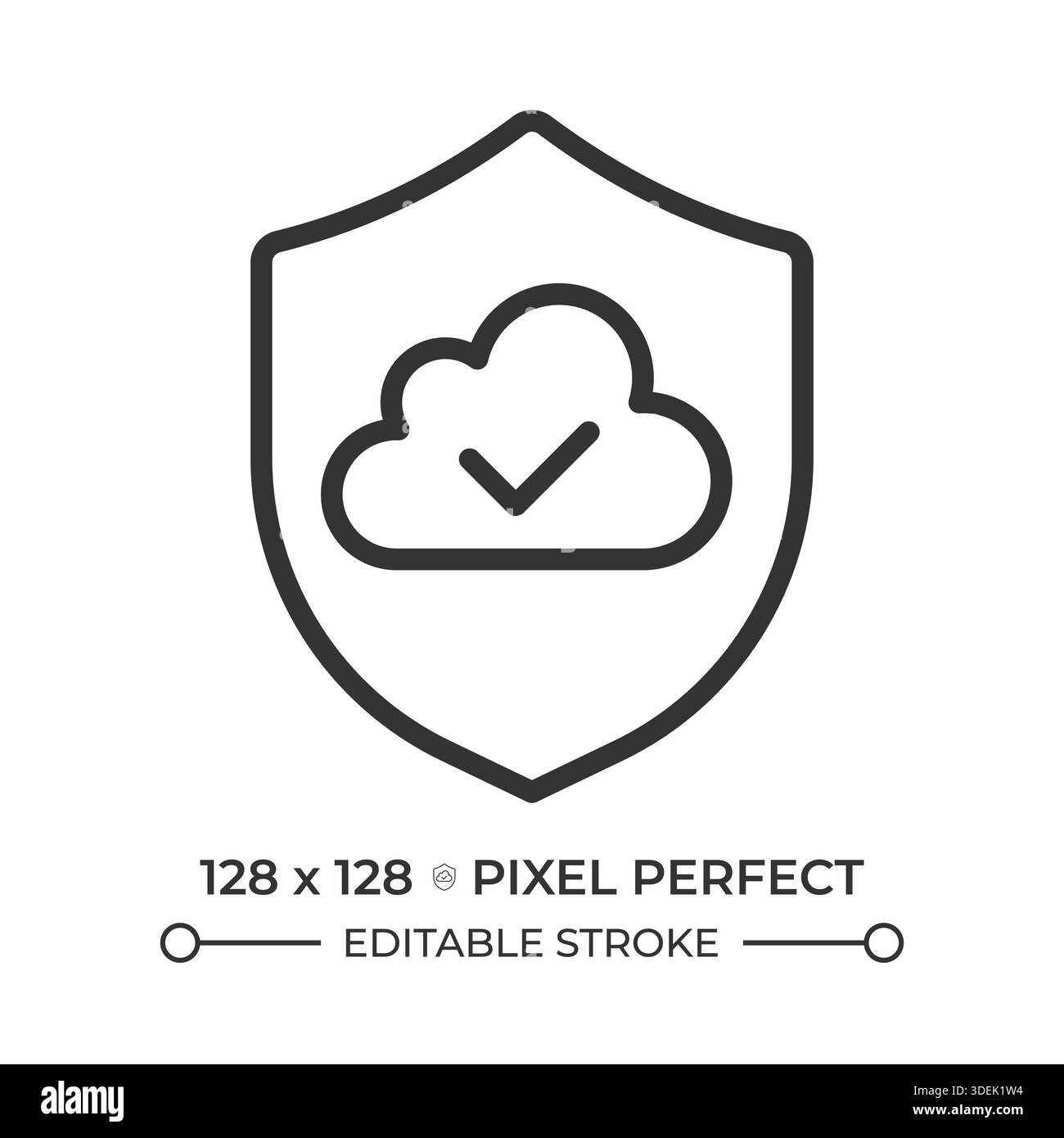 Secure cloud storage pixel Stock Vector Images - Alamy