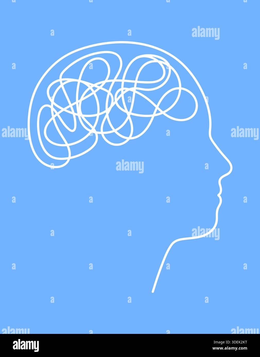 Tangled brain mental health Stock Vector Images - Alamy