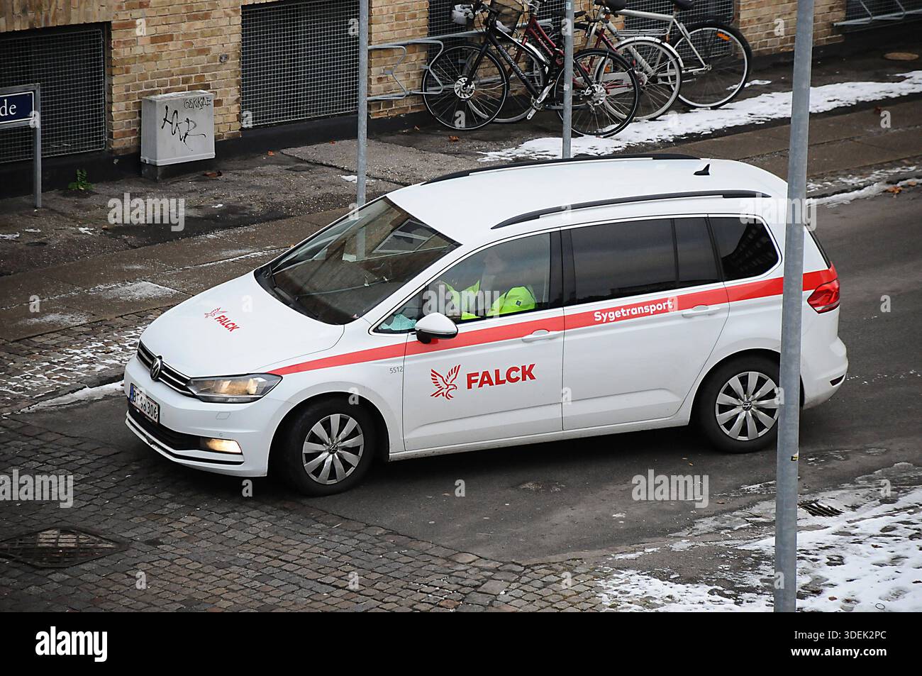Kastrup/Copenhagen/ Denmark/08 JANUARY 2026/Falck sygetransport van for ...