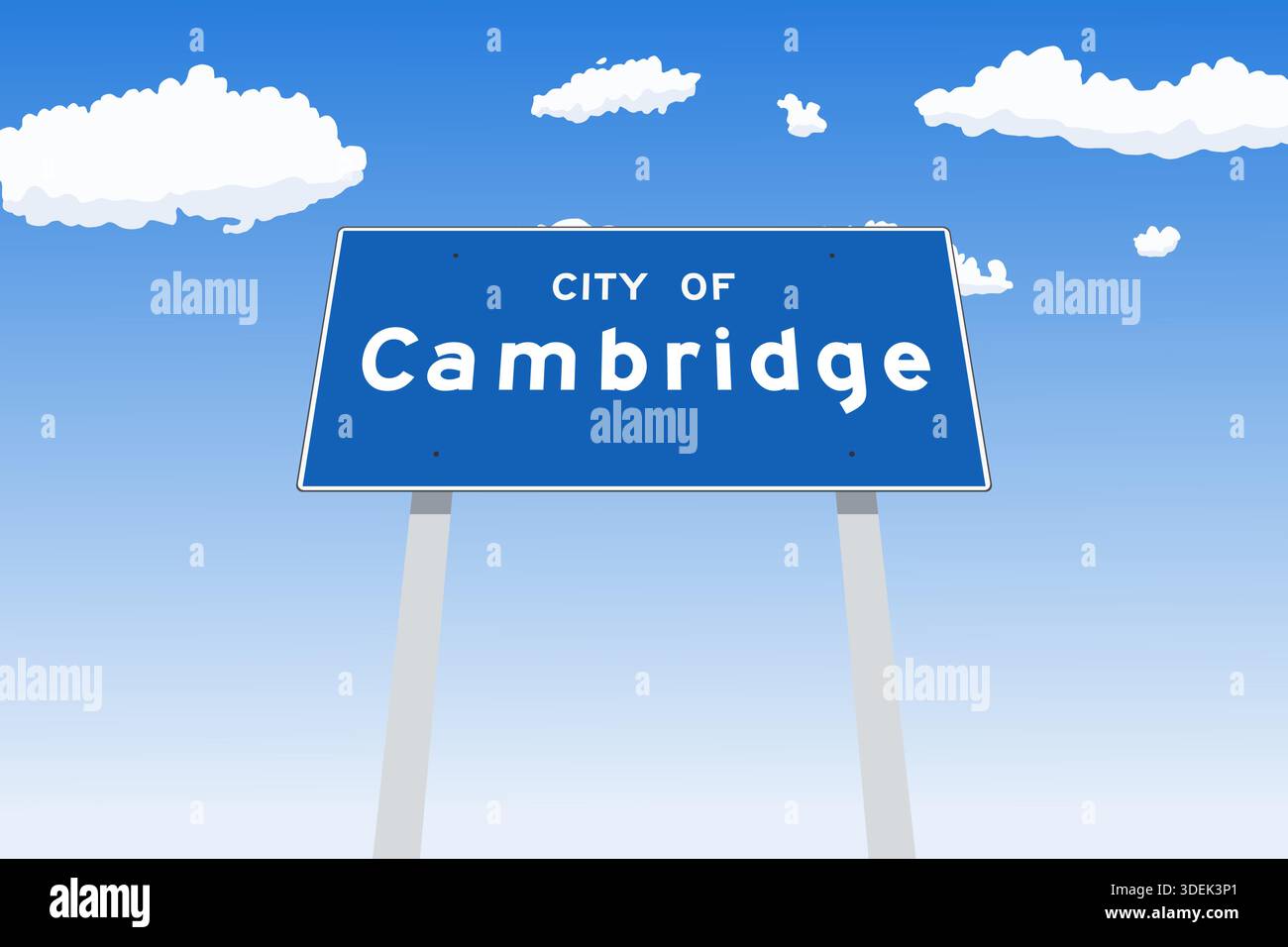 Cambridge city sign welcome Stock Vector Images - Alamy