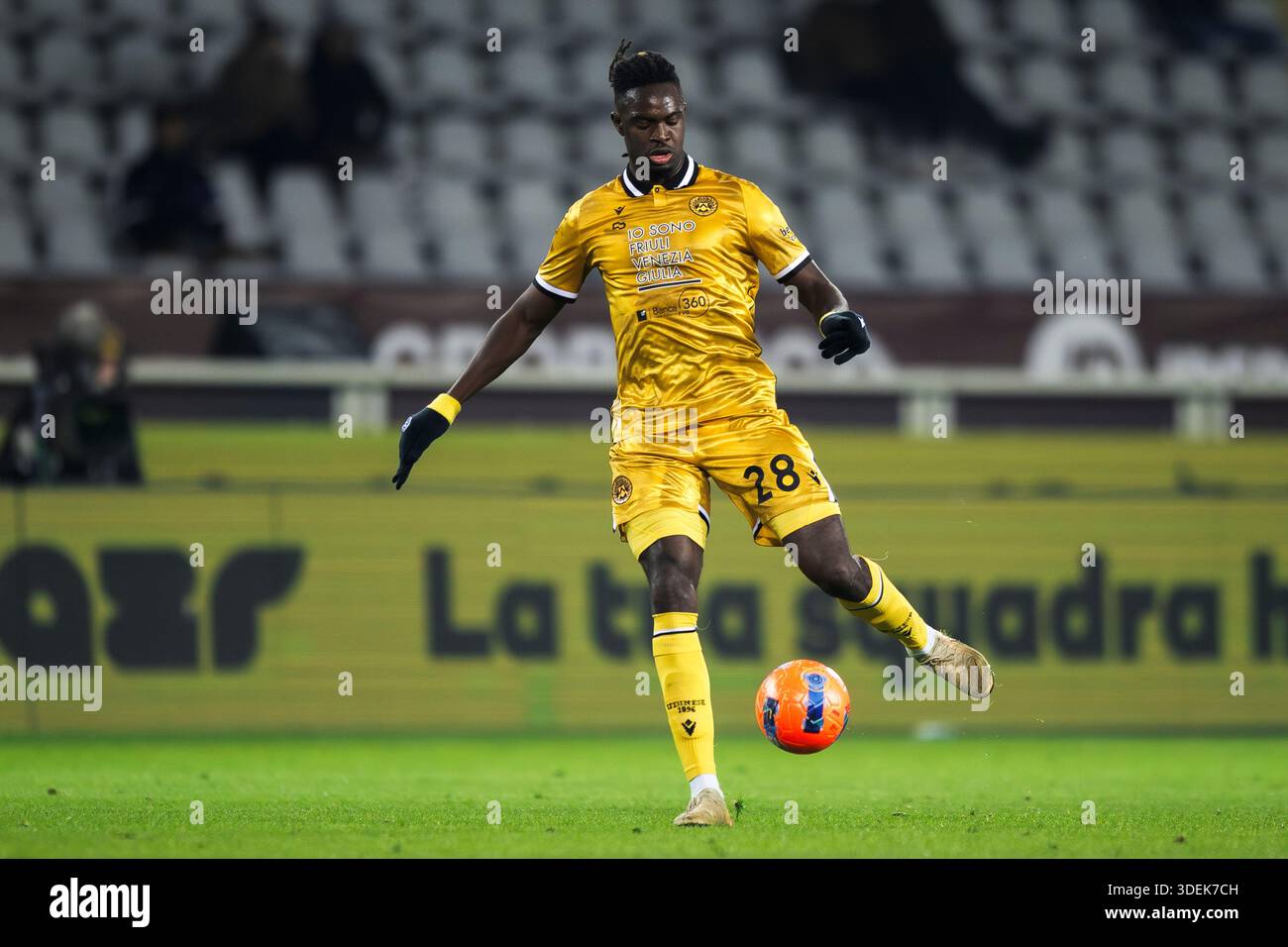 Oumar Solet of Udinese Calcio in action during the Serie A football ...