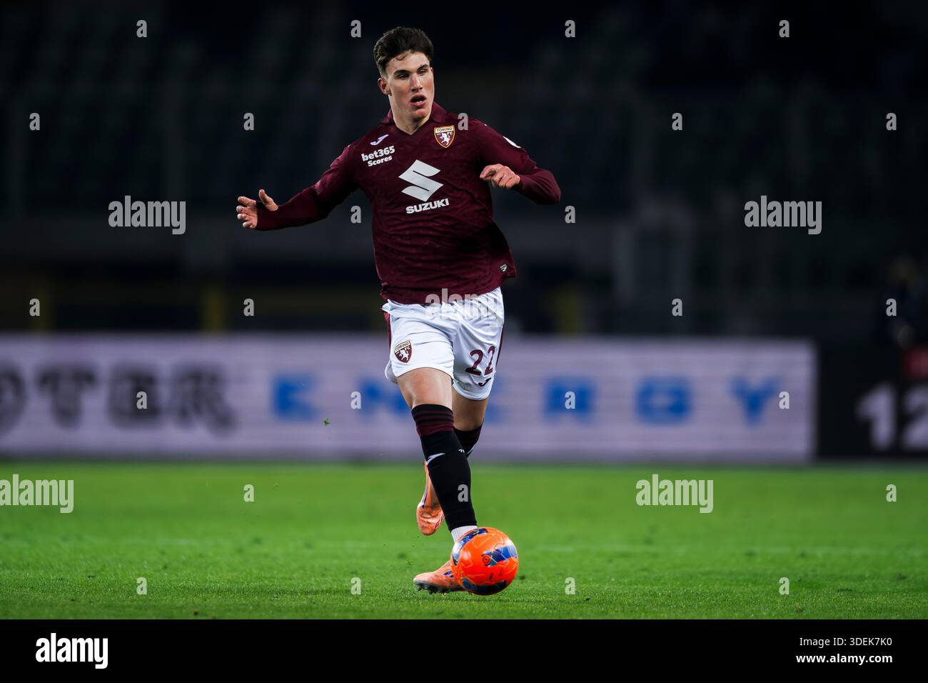 Cesare Casadei of Torino FC in action during the Serie A football match ...
