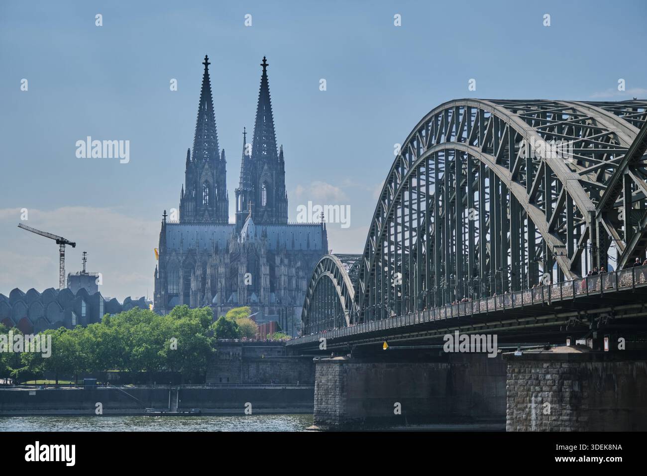 Iconic view of Cologne, Germany, featuring the majestic Cologne ...