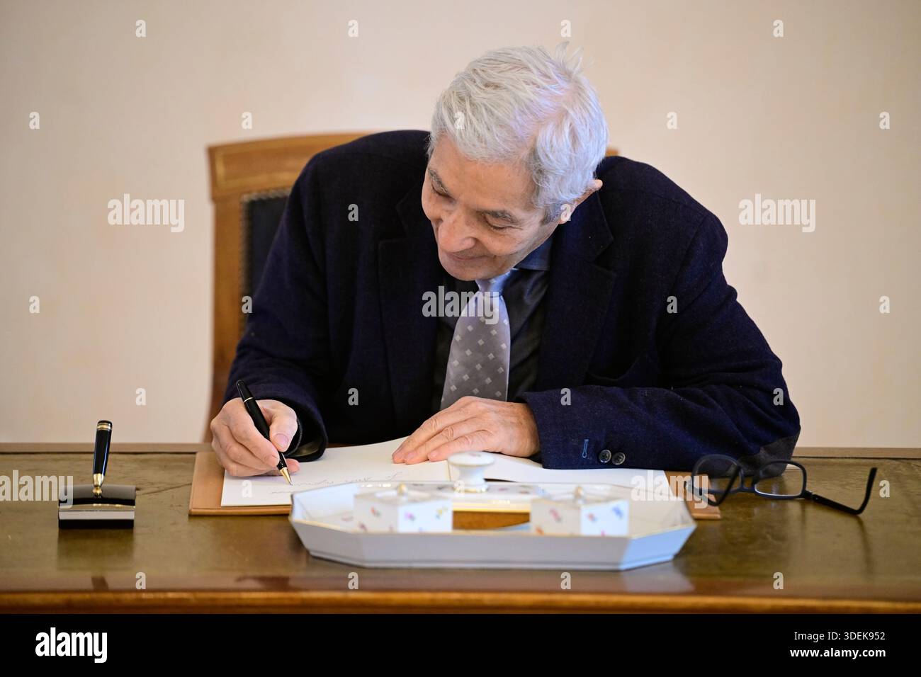 08 January 2026, Berlin: The French-Algerian writer Boualem Sansal ...