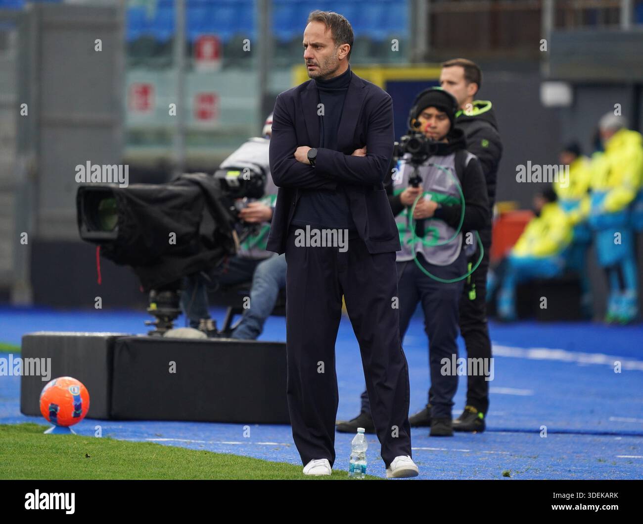 Pisa's coach Alberto Gilardino ....During the Serie A soccer match ...
