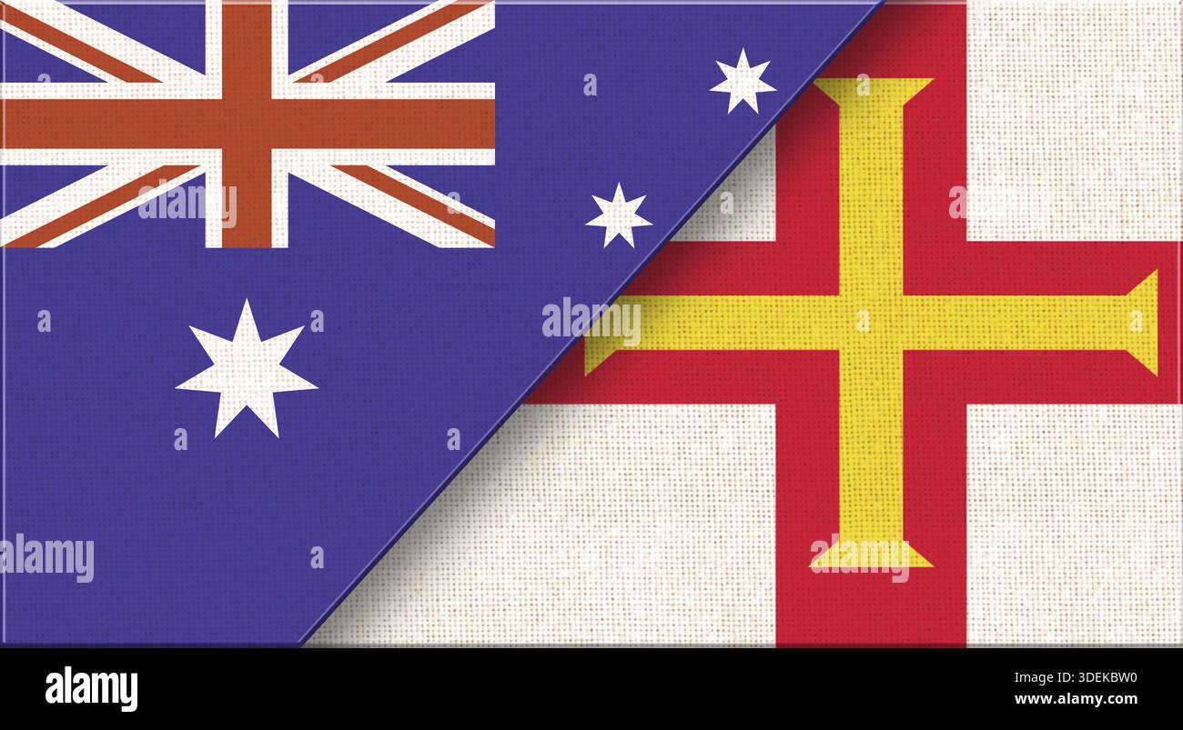 Flags of Australia and Germany. Two Flag Together Australian and ...