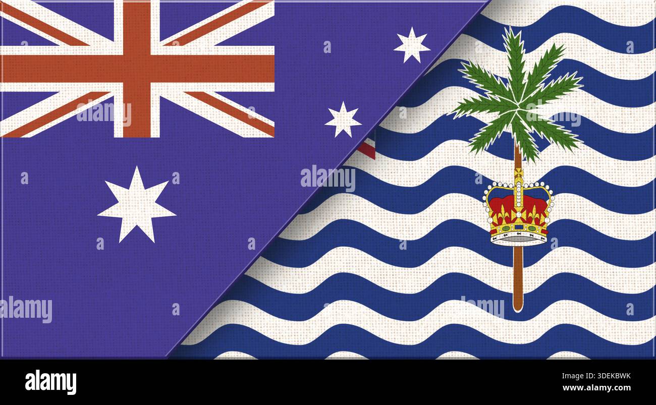 Flag of Australia and British Indian Ocean Territory. Two Flags ...