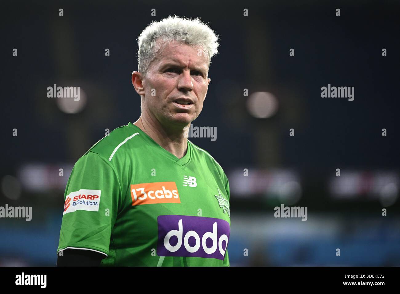 Peter Siddle of the Stars during the BBL match between the Melbourne ...