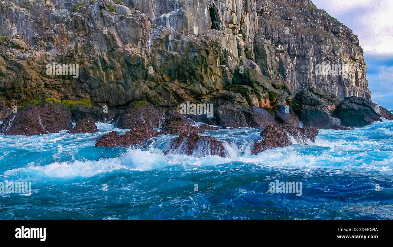 Coastline Cliffs, Wolf Island, Galápagos National Park, UNESCO World ...