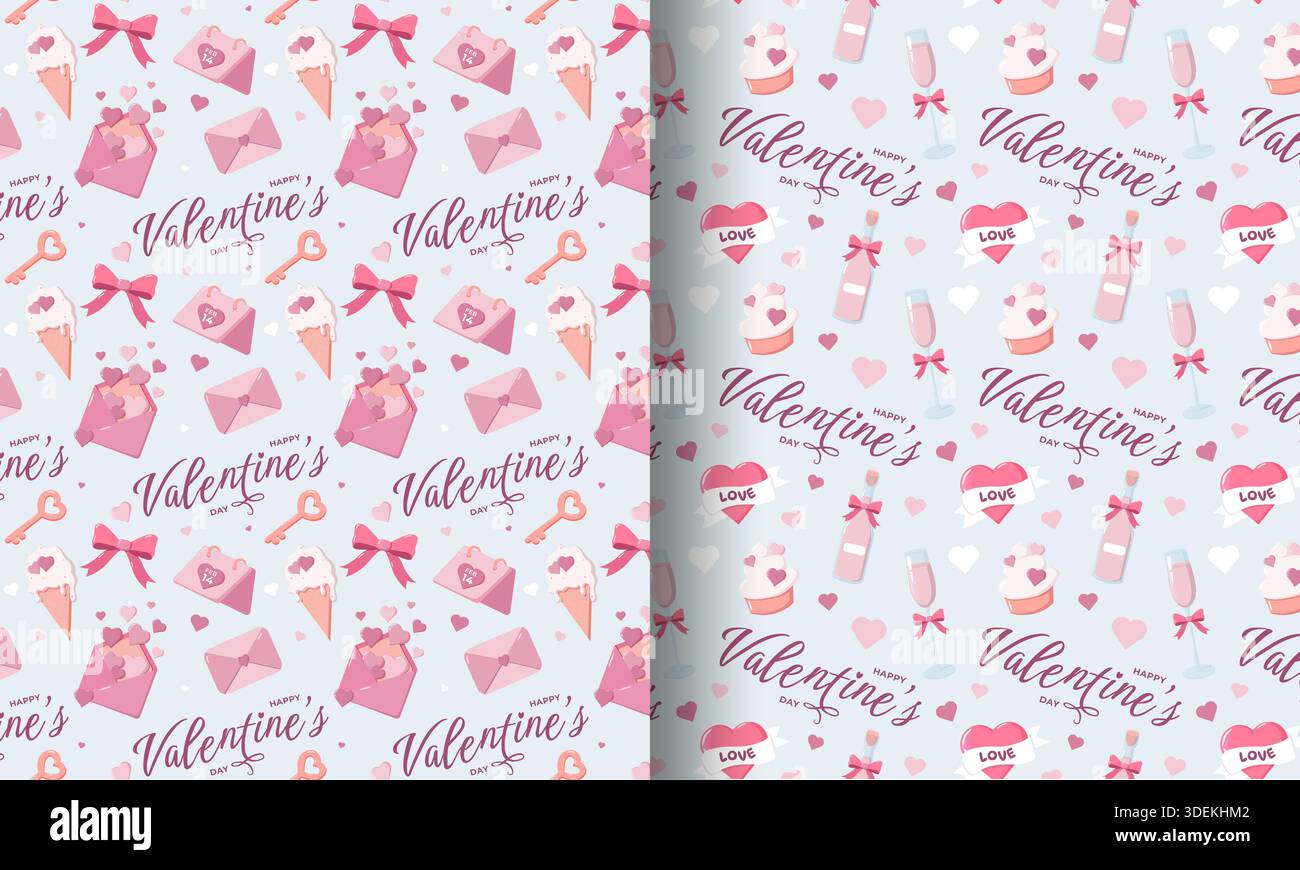 Valentines day design wrapping Stock Vector Images - Alamy
