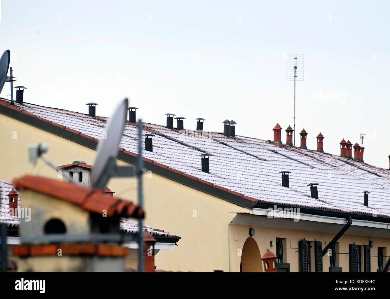 Milan, Cold, Nighttime Frost in the Darsena Area, Ice and Frost Stock ...