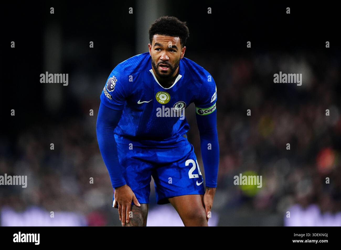 Chelsea's Reece James during the Premier League match at Craven Cottage ...