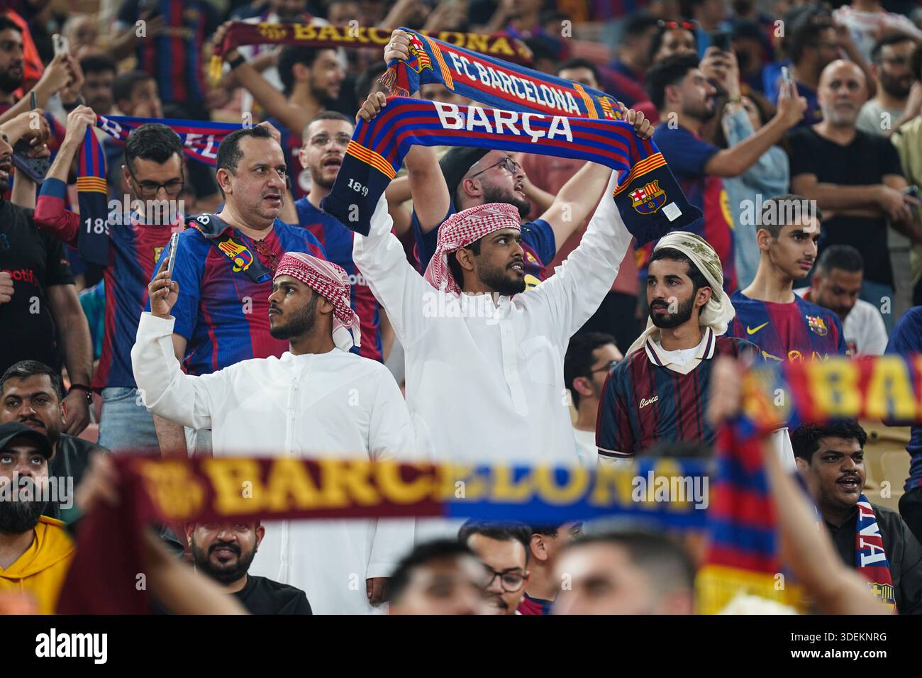 FC Barcelona fans before the Spanish Super Cup semi-final match between ...