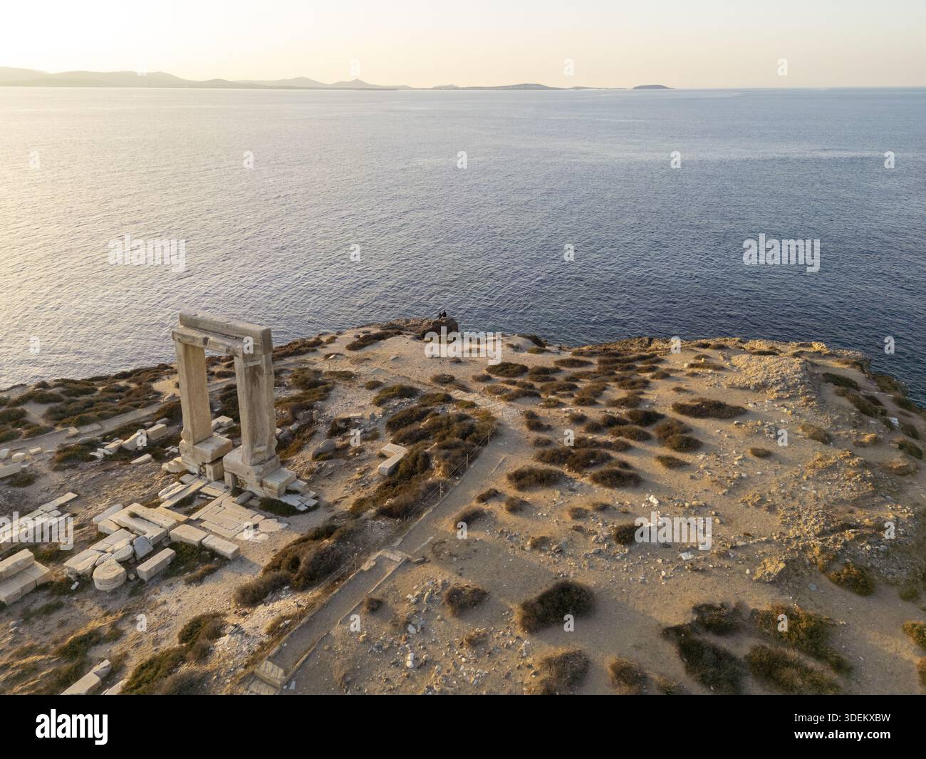 Aerial view of the ancient Temple of Apollo ruins standing majestically ...