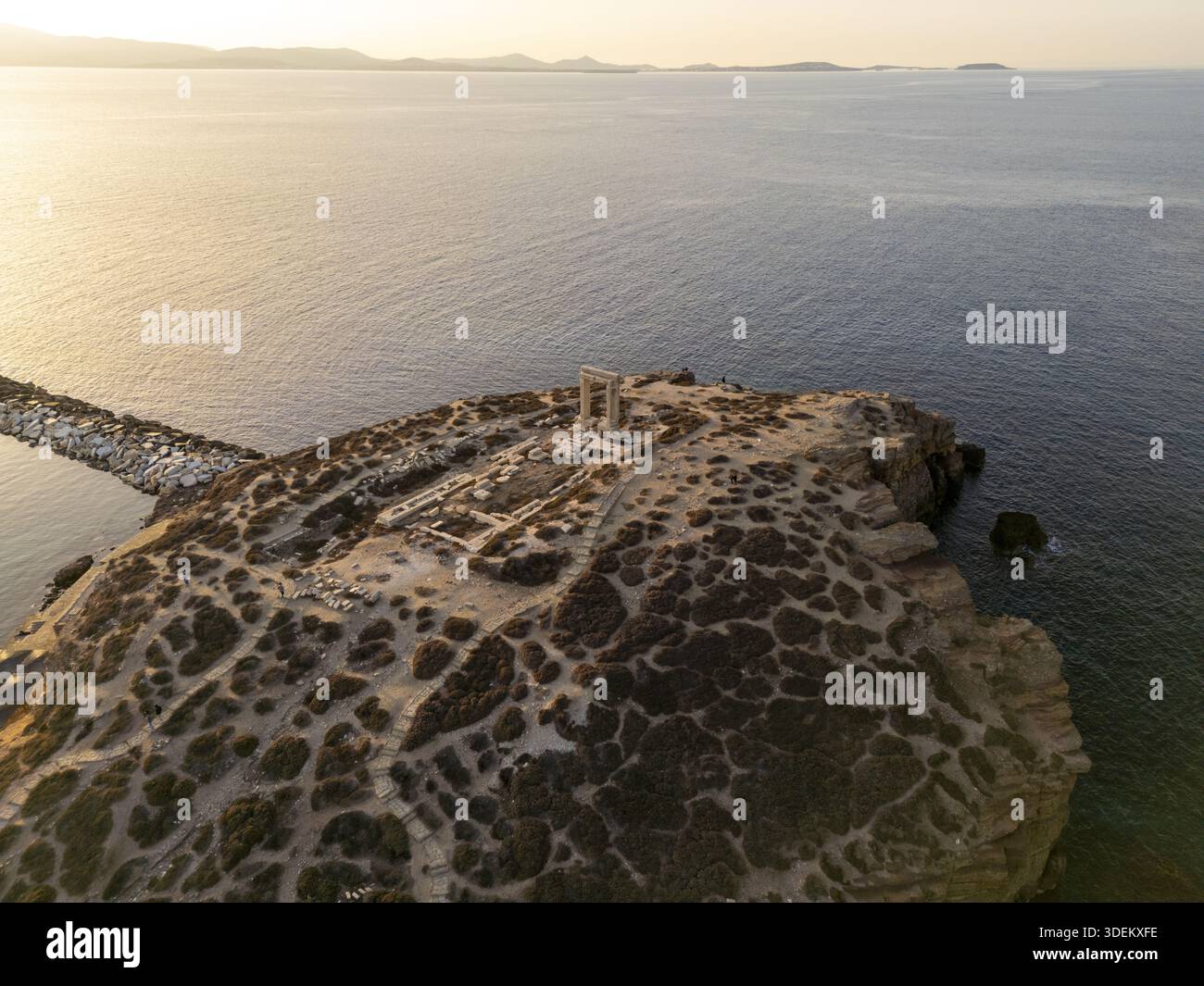 Aerial view of the ancient Temple of Apollo ruins stand majestically ...