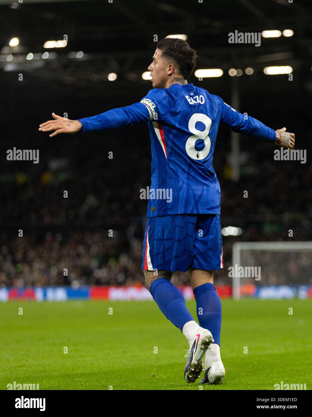 Captain Enzo Fernandez of Chelsea during the Premier League match ...