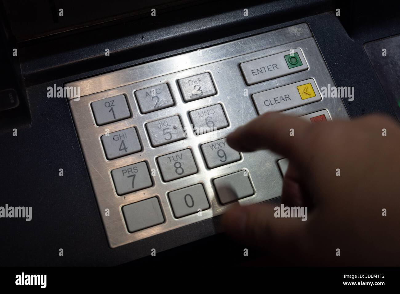 A keypad on an ATM is seen outside a Wells Fargo bank on Tuesday, Jan ...