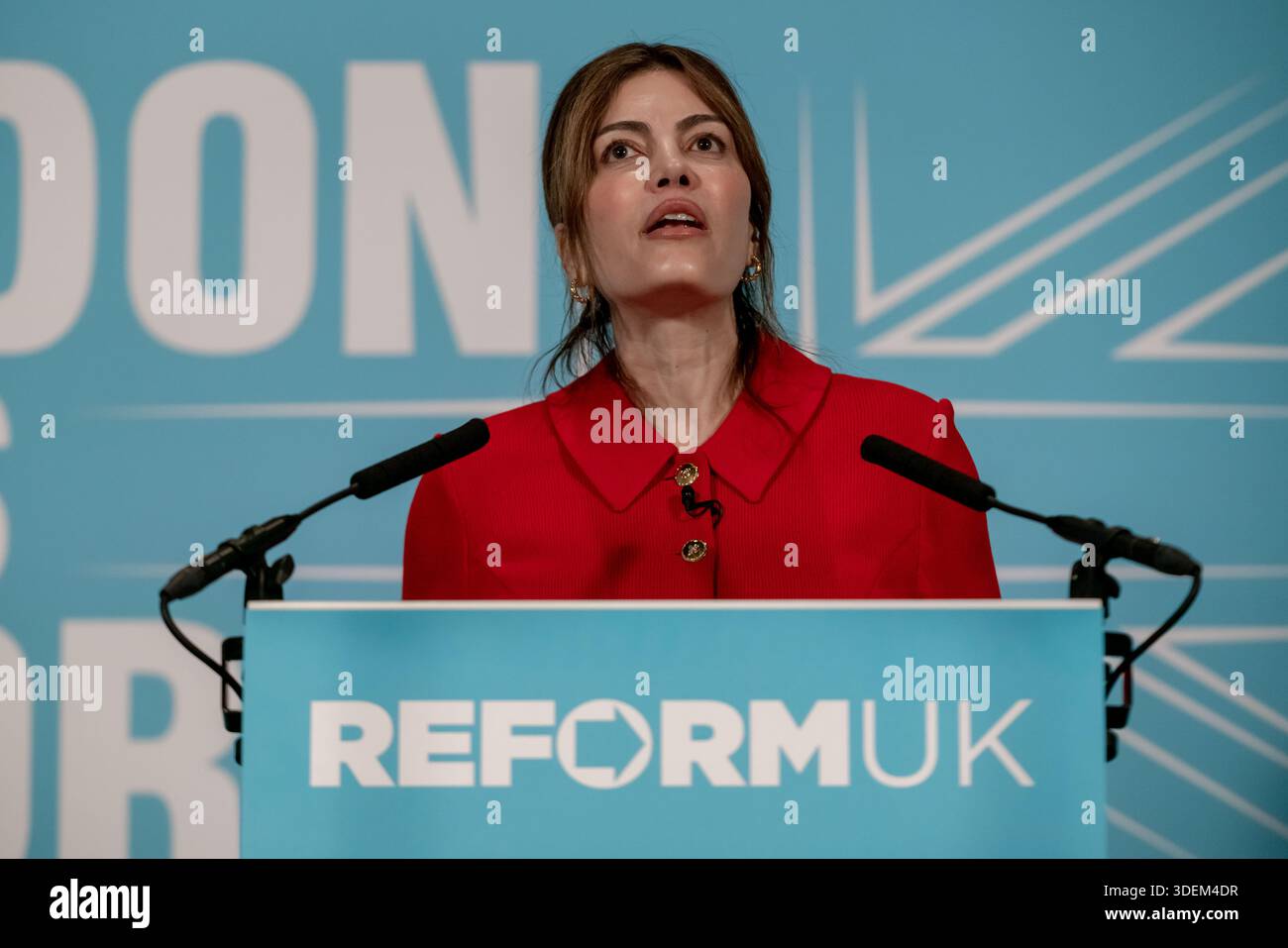 London, UK. 7th January 2026. Reform UK mayoral candidate Laila ...
