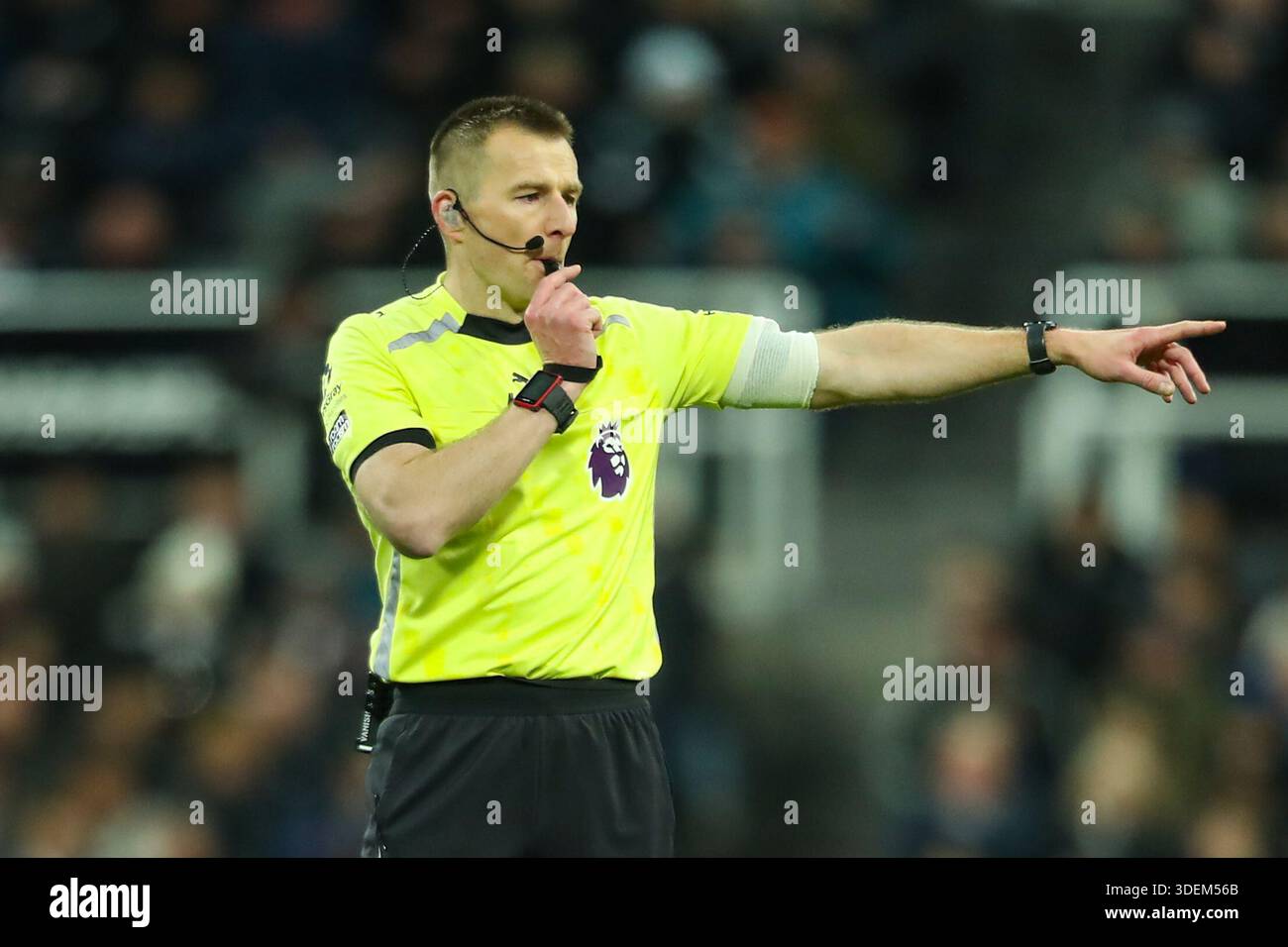 Referee Michael Salisbury during the Newcastle United v Leeds United ...