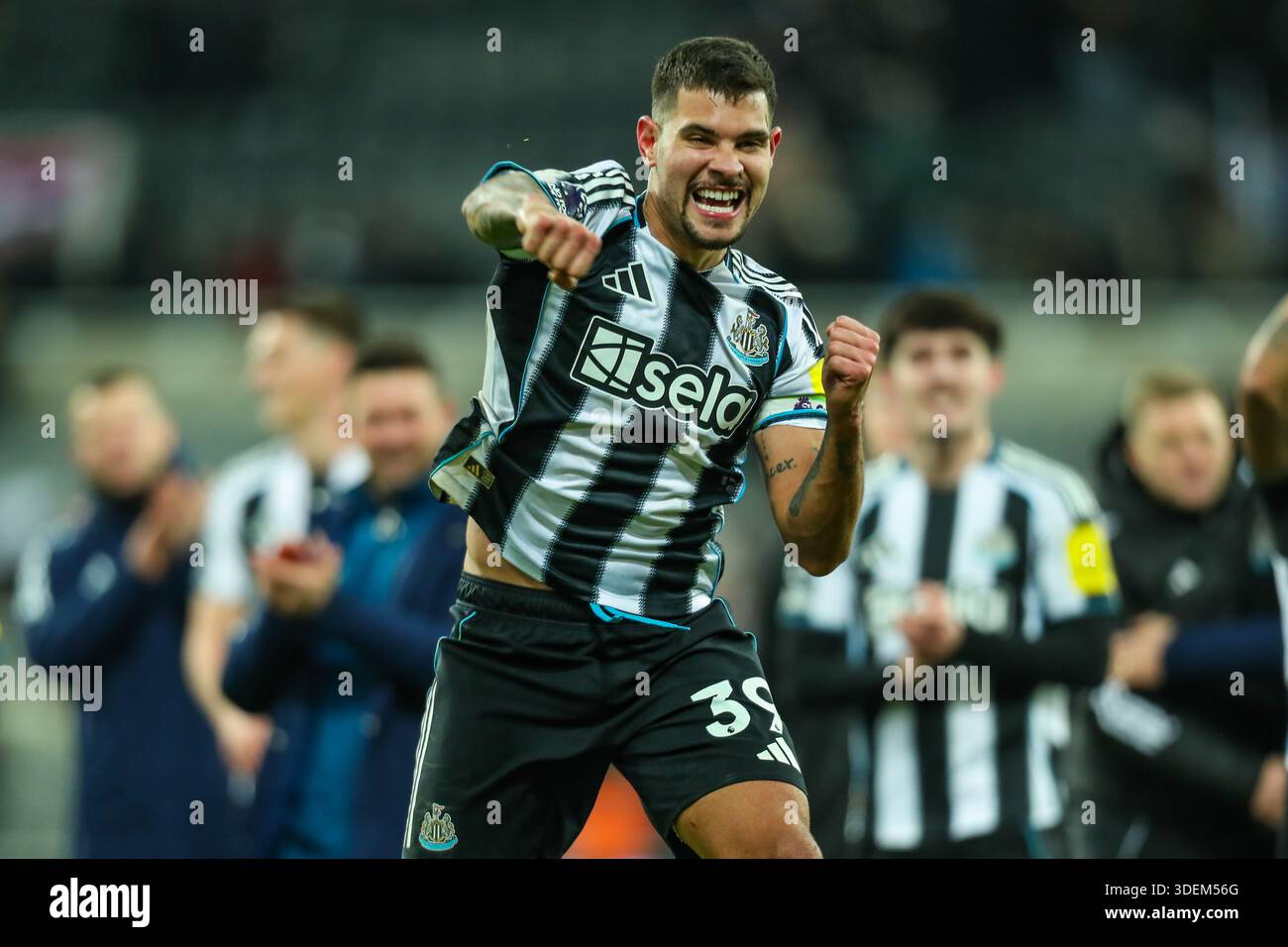 Bruno Guimarães Of Newcastle United during the Newcastle United v Leeds ...