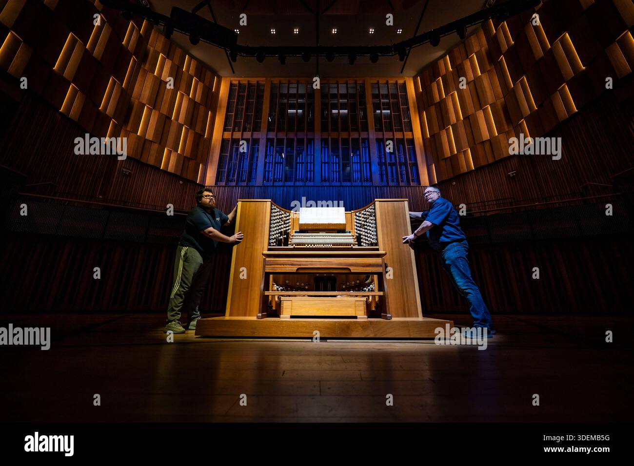 Harrison & Harrison organ technicians Will Alliss, left, and Stephen ...